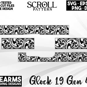 Custom Scroll Work Laser Engraving Design, Firearms Laser Scroll Design ...