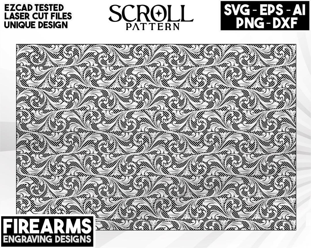 Custom Scroll Work Laser Engraving Design, Scroll Pattern, Scroll Svg ...