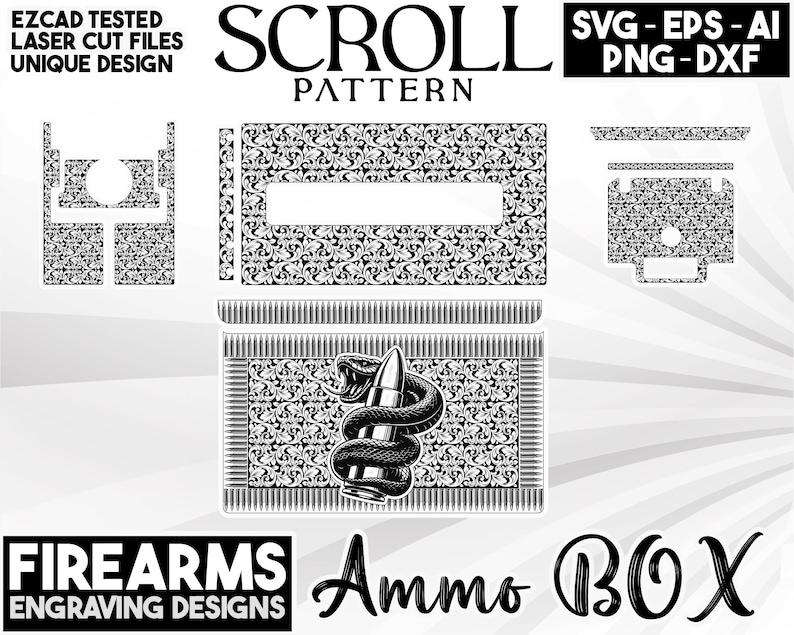 Custom Ammo Box Scroll Work Laser Engraving Designs | Intricate ...
