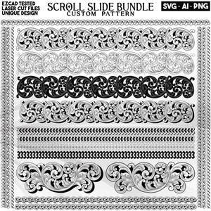 Custom Scroll Work Laser Engraving Design Bundle, Intricate Firearm ...
