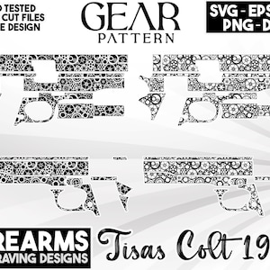 Tisas Colt1911 Mechanical Gear Pattern Laser Engraving Design, Firearms ...