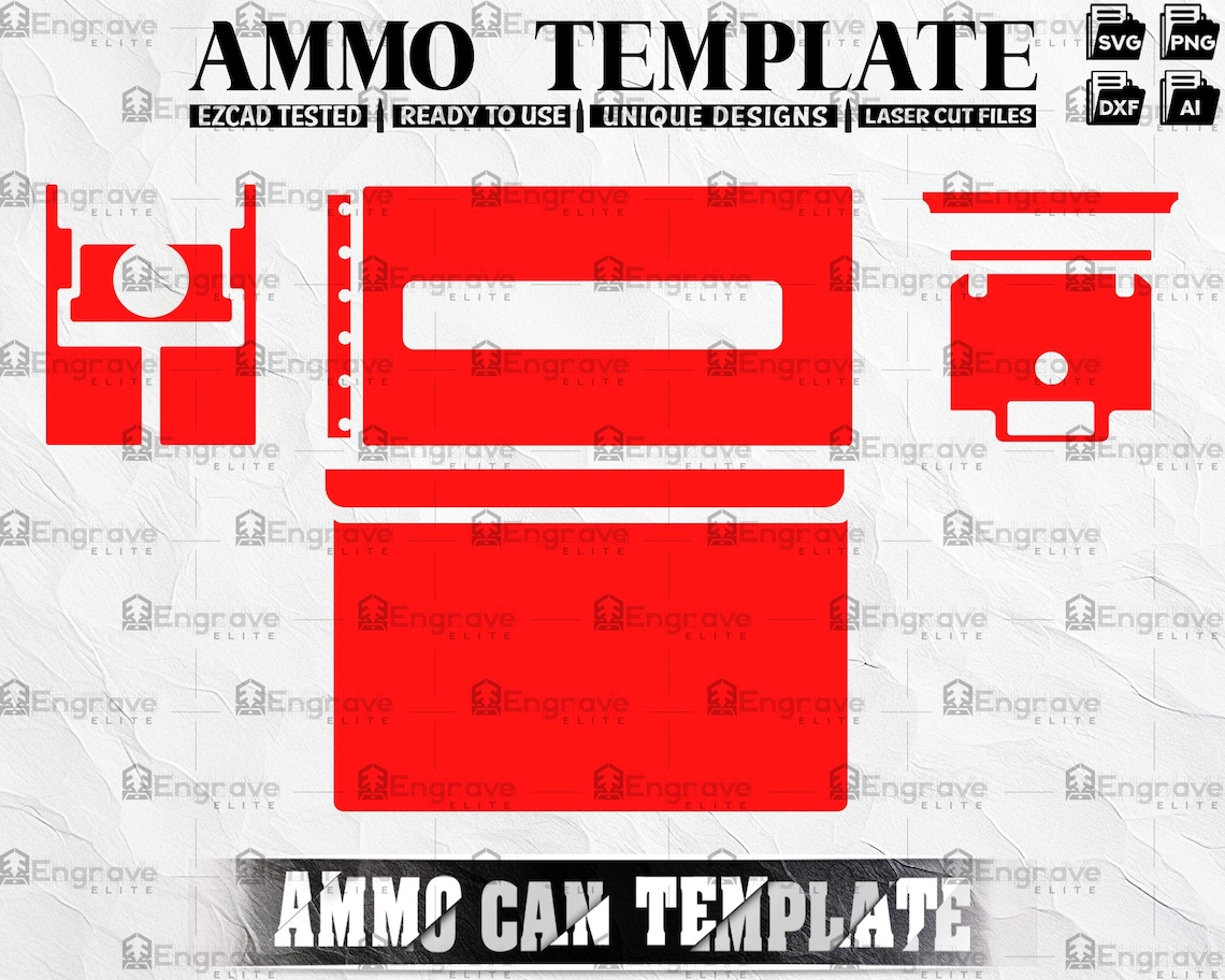 Ammo Can Laser Engraving Design Template, Ammo Can Template Files, Ammo ...