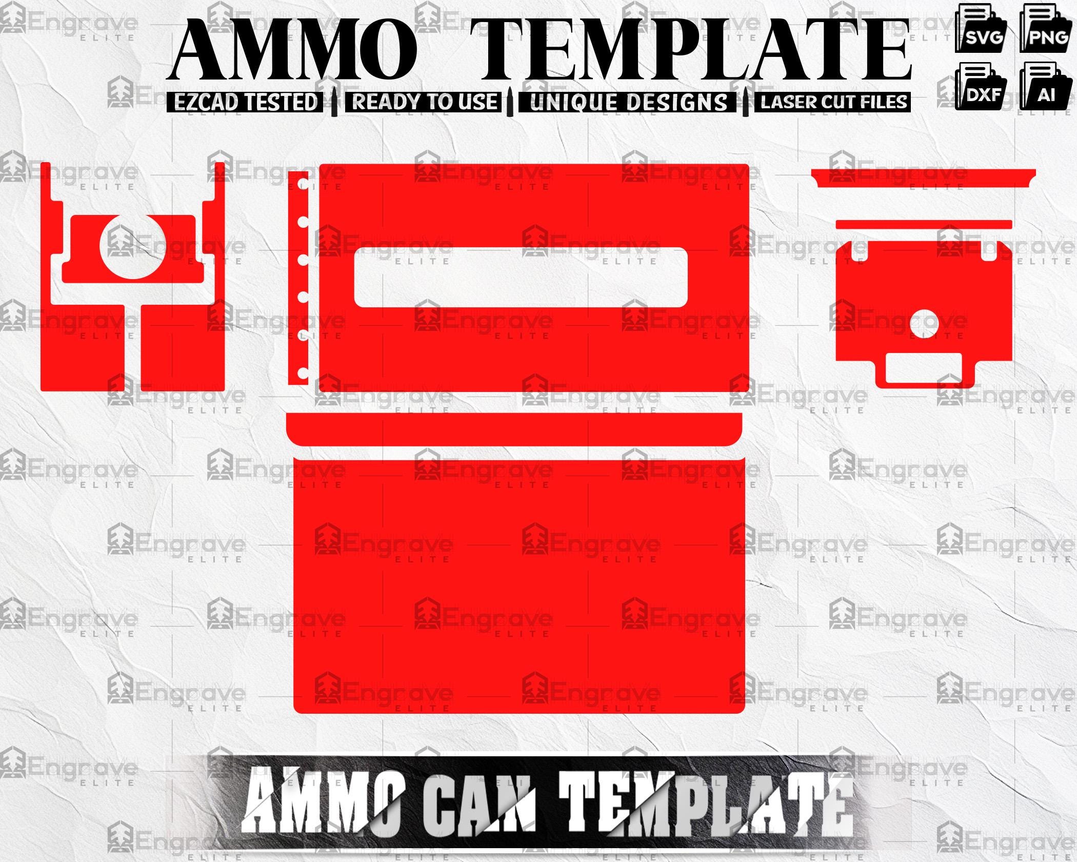 Ammo Can Laser Engraving Design Template, Ammo Can Template Files, Ammo ...