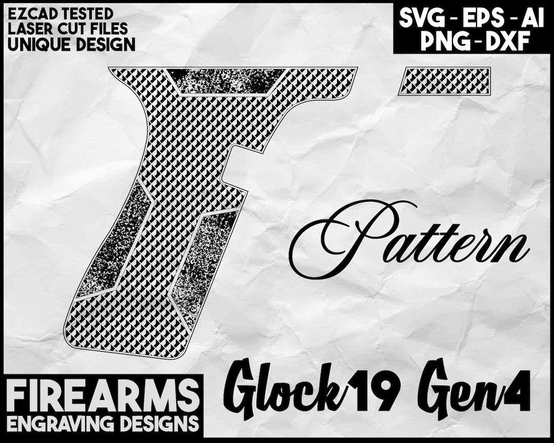 Personalized Glock19 Gen4 Gun Grip Pattern Laser Engraving Design ...