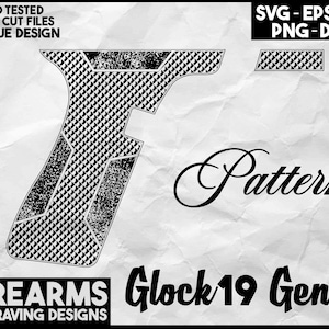 Personalized Glock19 Gen4 Gun Grip Pattern Laser Engraving Design ...
