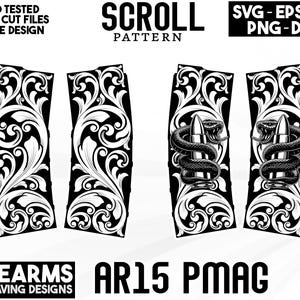 Custom Ar15 Pmag Laser Engraving Design, Scroll Pmag Laser Design ...