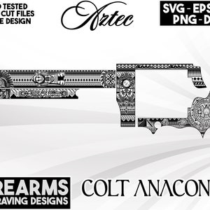 Colt 6 Inch Anaconda Aztec Design Laser Engraving Files, Colt Aztec ...