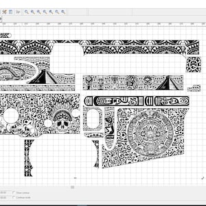 Custom AR-15 Aztec Tribal Laser Engraving Design | Unique Rifle Pattern ...