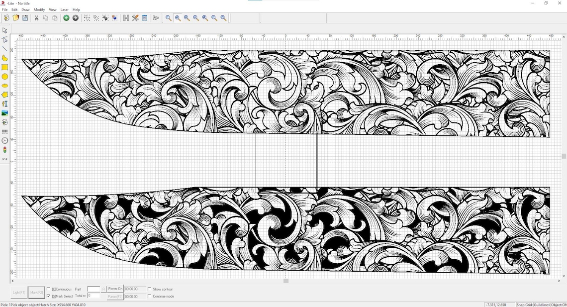 KA-BAR Knife Scrollwork SVG | Laser Engraving Digital File | Ornate ...