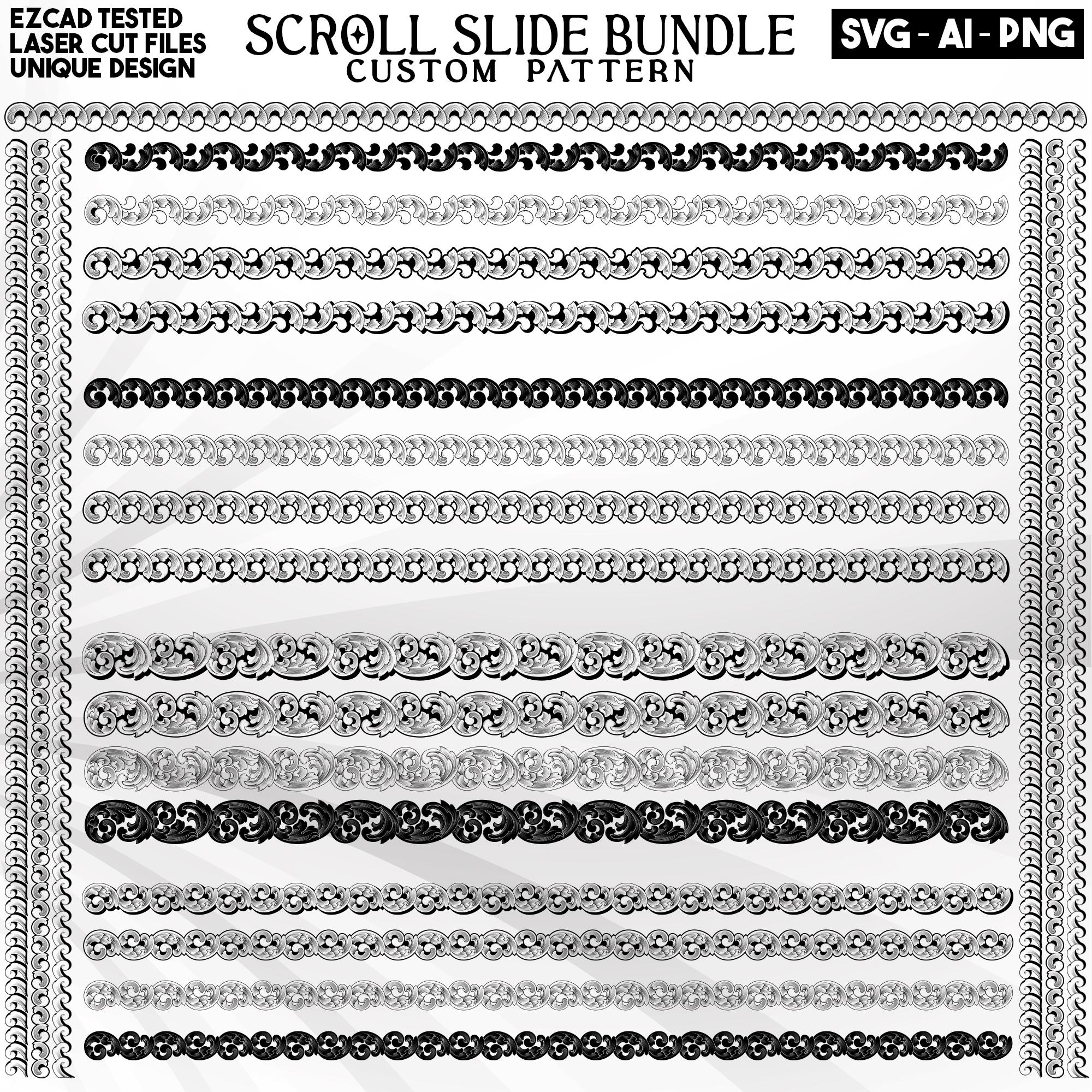 Custom Scroll Work Laser Engraving Design Bundle, Intricate Firearm ...