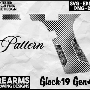 Personalized Glock19 Gen4 Gun Grip Pattern Laser Engraving Design ...