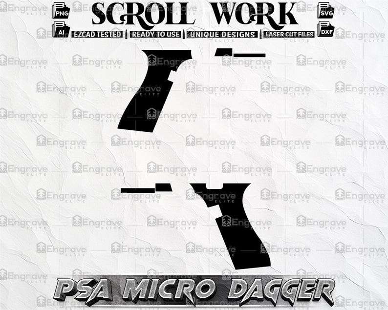 PSA Micro Dagger Template for Laser Engraving Design, Micro Dagger ...