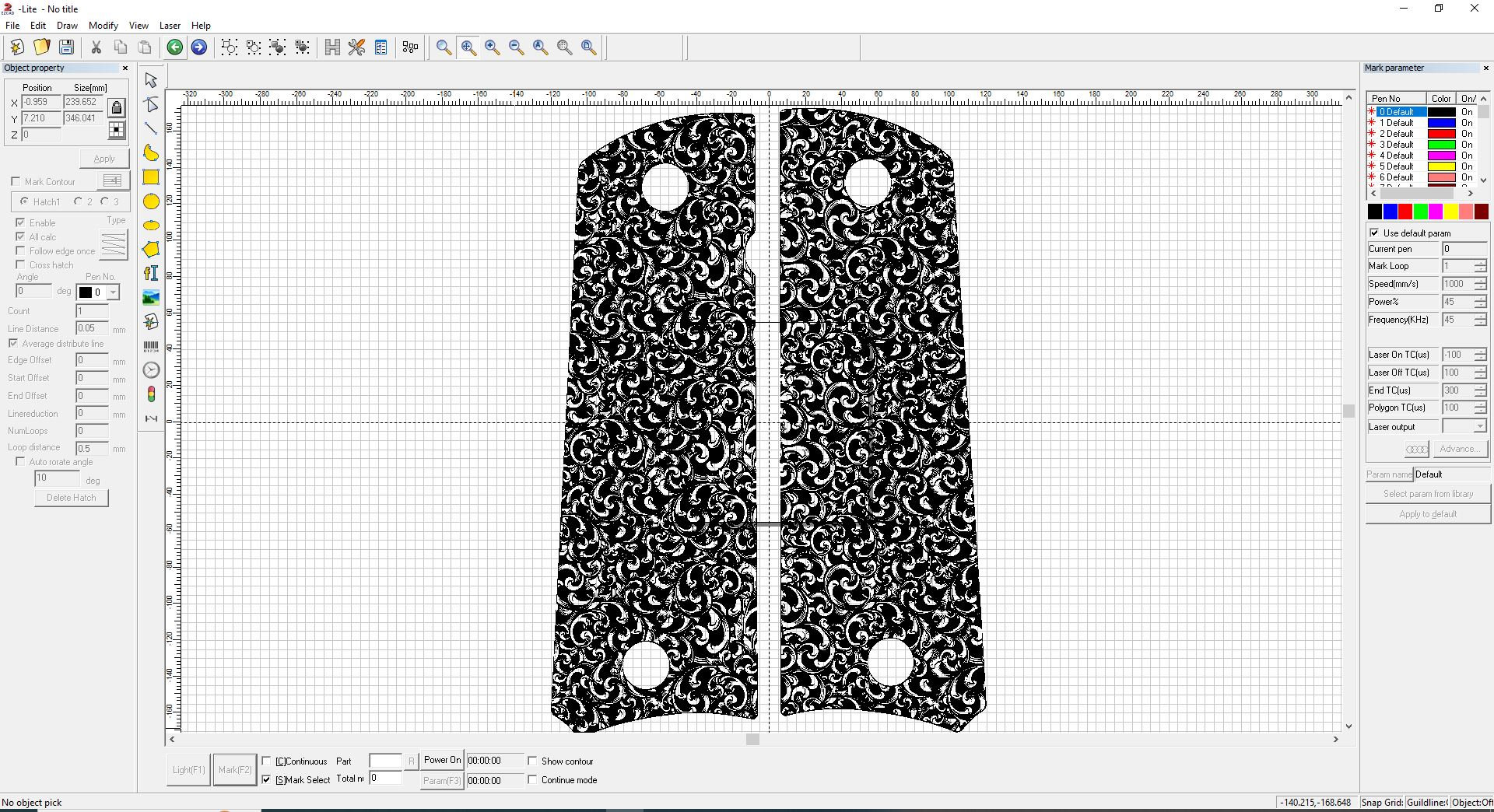 Colt1911 Firearms Grip Scroll Work Pattern Design Laser Engraving Files ...