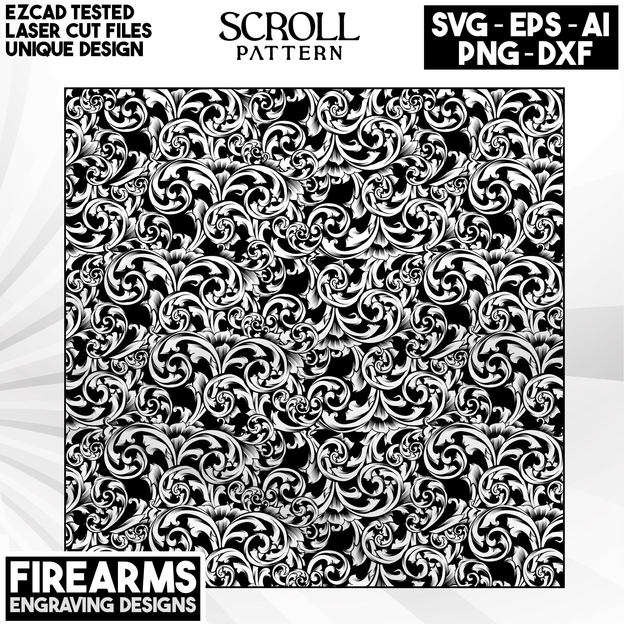 Custom Scroll Work Laser Engraving Design, Personalized Intricate ...