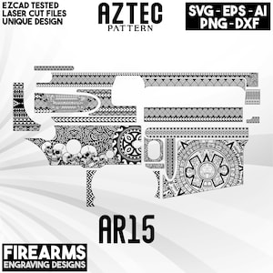Custom Aztec Pattern Ar15 Firearms Laser Engraving Design Files, Ar15 ...