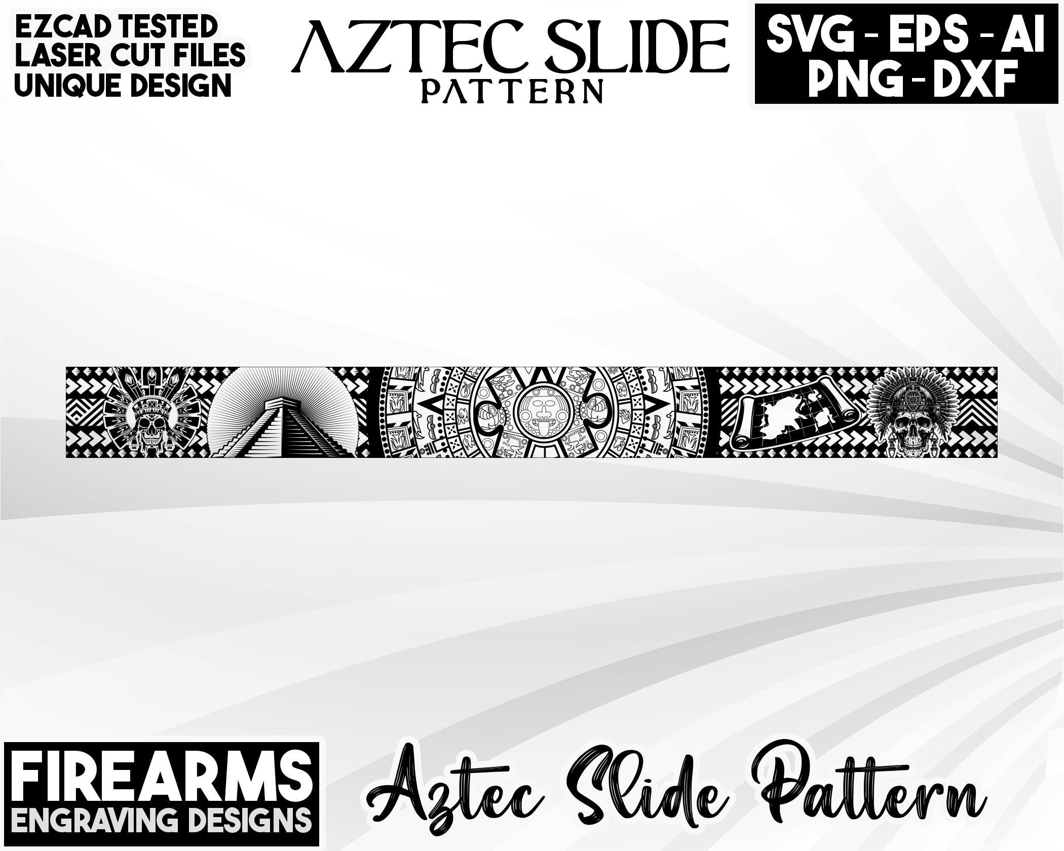 Vector Aztec Pattern Slide Laser Engraving Design, Aztec Theme Vector ...