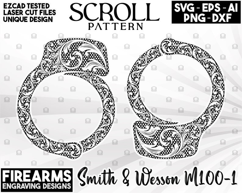 Smith & Wesson Handcuffs M100: Premium Quality Engraving Design ...
