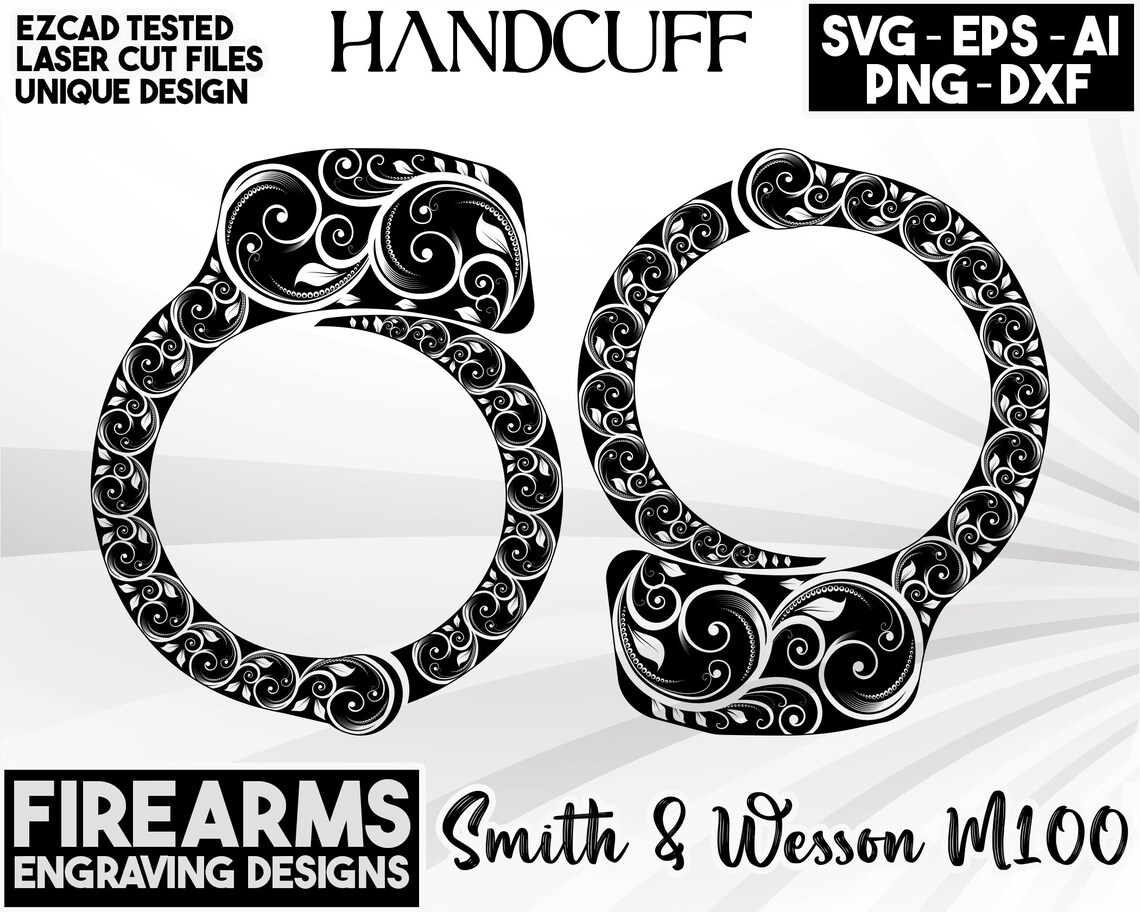 Smith and Wesson Handcuffs M100, Handcuffs Scroll Design, Handcuff ...