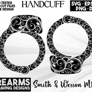 Smith and Wesson Handcuffs M100, Handcuffs Scroll Design, Handcuff ...
