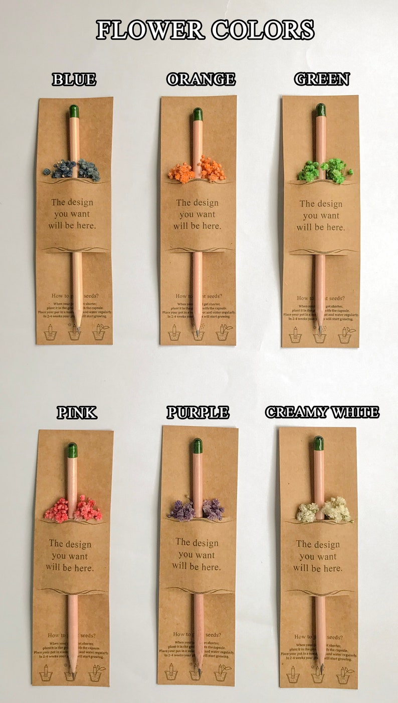Personalized Seed Pencil Favors: Eco-friendly Baby Shower Announcement ...