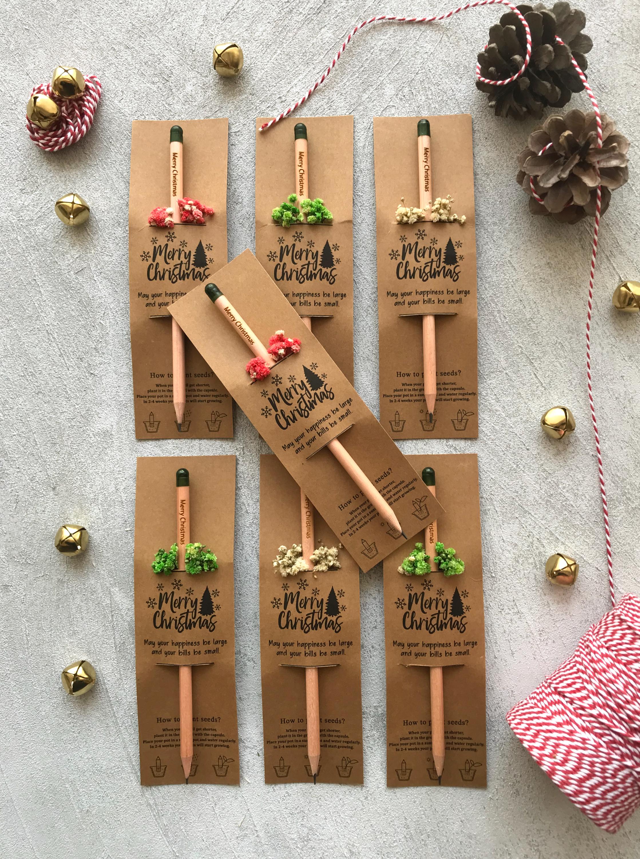 Christmas Seed Pencil Gifts, Plantable Favors for Christmas Party, Eco ...