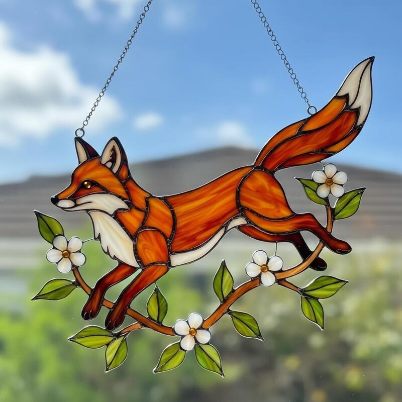 Fox Stained Glass - Etsy