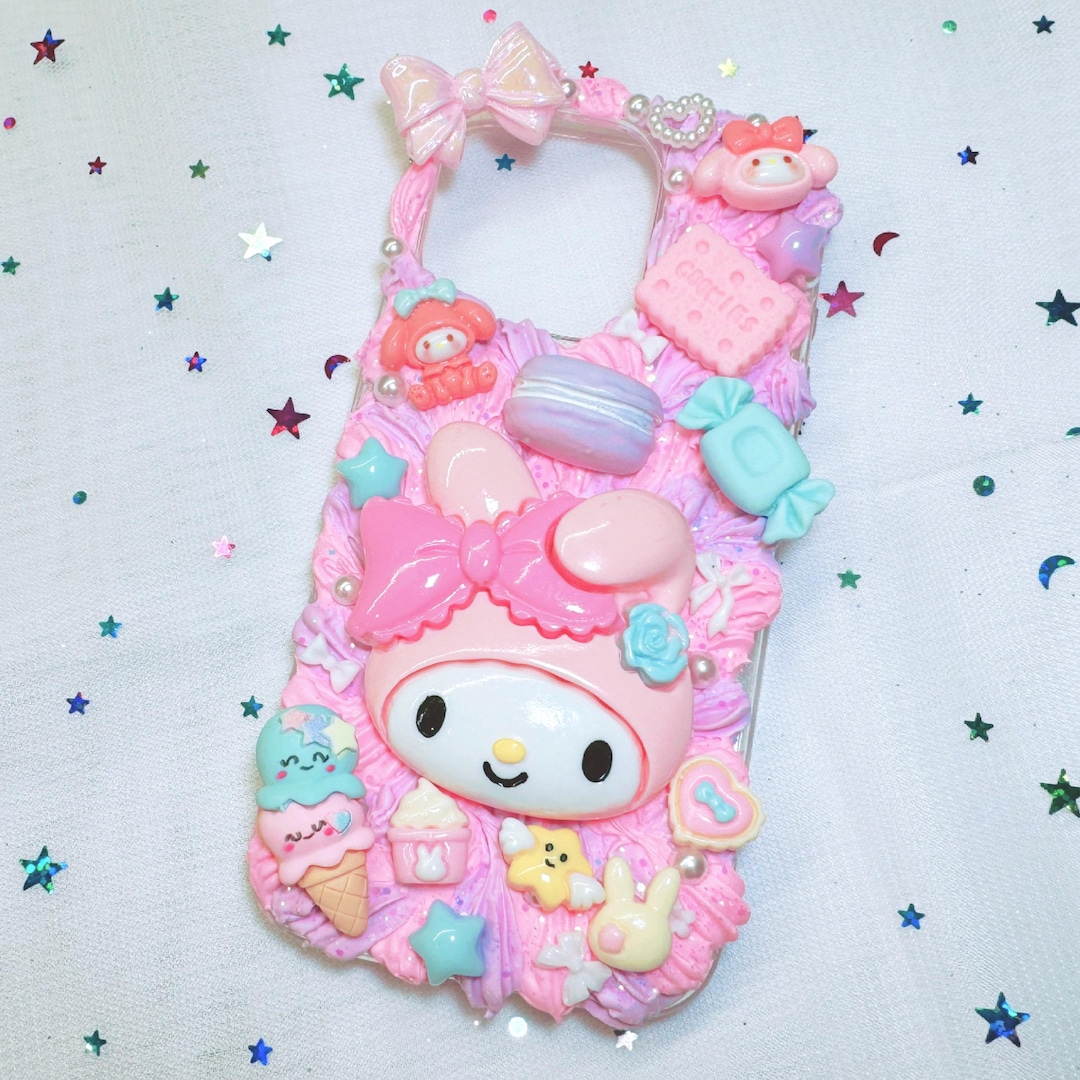Kawaii Sanrio My Melody Decoden Phone Case Pink Any Device Cute Decora ...