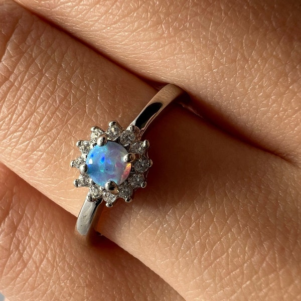 Opal Ring Silver - Etsy