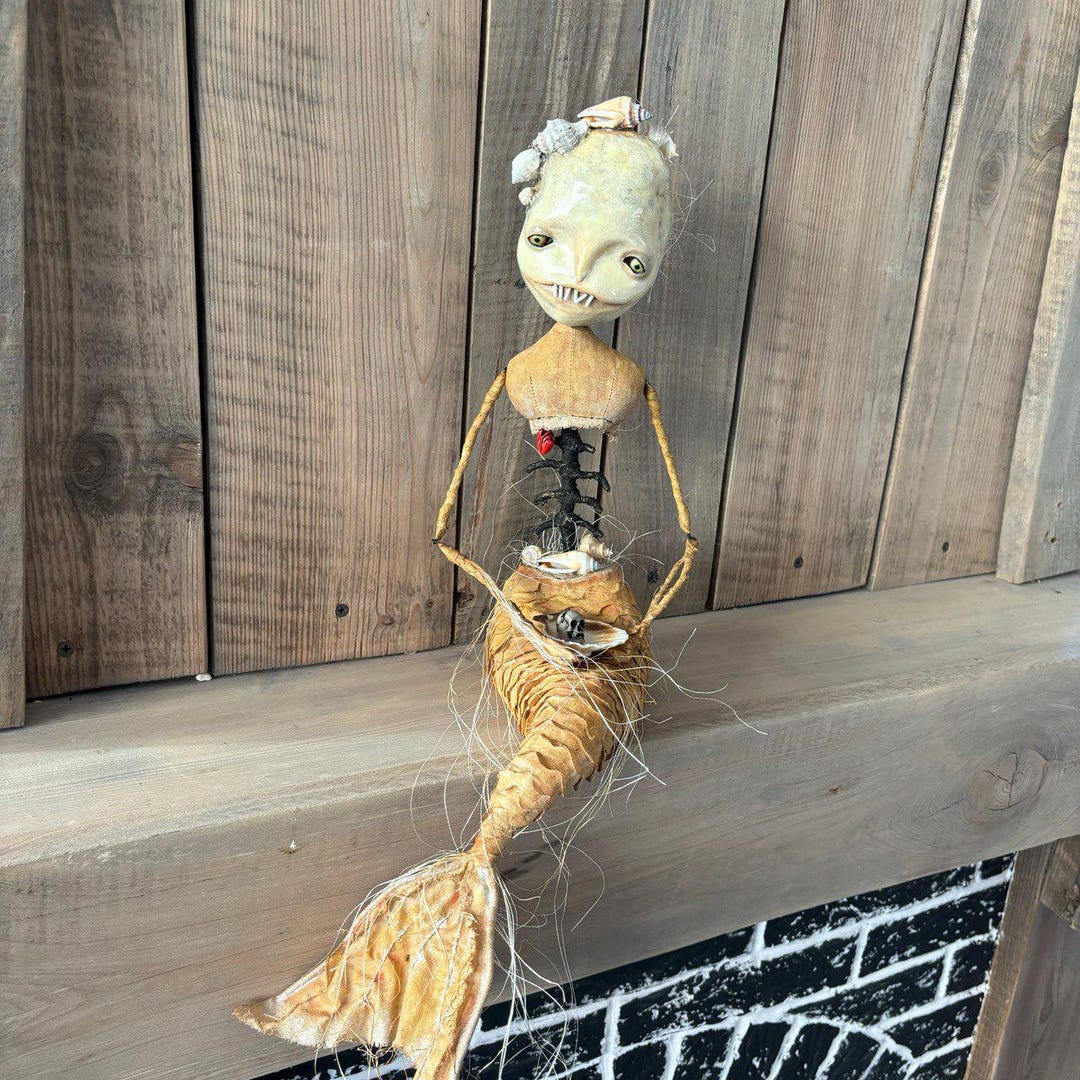 Spooky Halloween Art Doll Mermaid Horror Gift, Creepy Mermaid Weird Stuff - Etsy