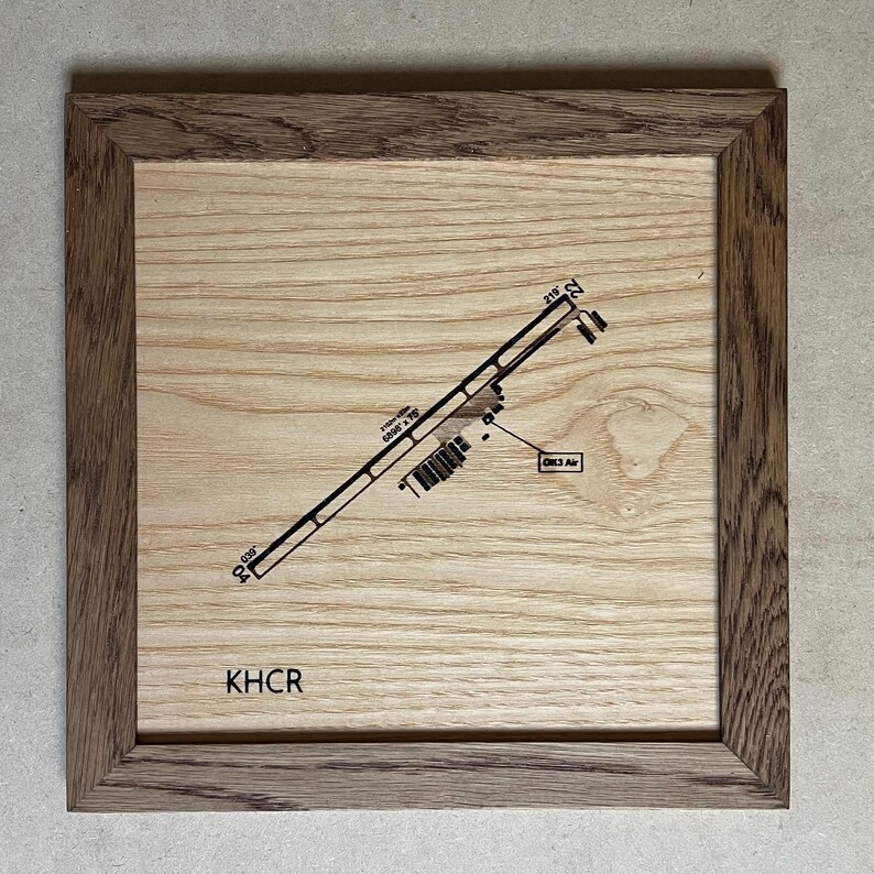 9x9custom Wood Airport Diagram Personalized Pilot Plaque Aviation Gifts ...