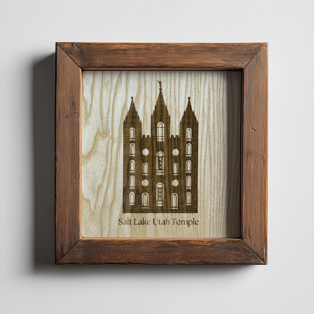 Salt Lake Temple | LDS Temple Art | Wood Temple Sign | Latter-day Saint ...