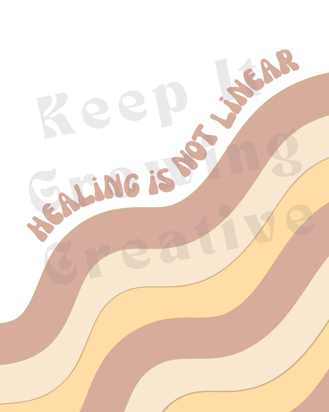 Healing is Not Linear Printable - Mental Health Print - Digital ...