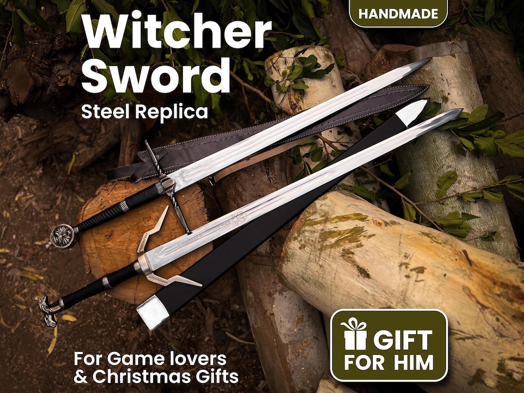 Handmade Witcher Sword Replica | Steel Wild Hunt Blade, Cosplay Weapon ...