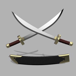 Zuko Double Dao - Dual Swords - Avatar 3D Model for 3D Print - Etsy