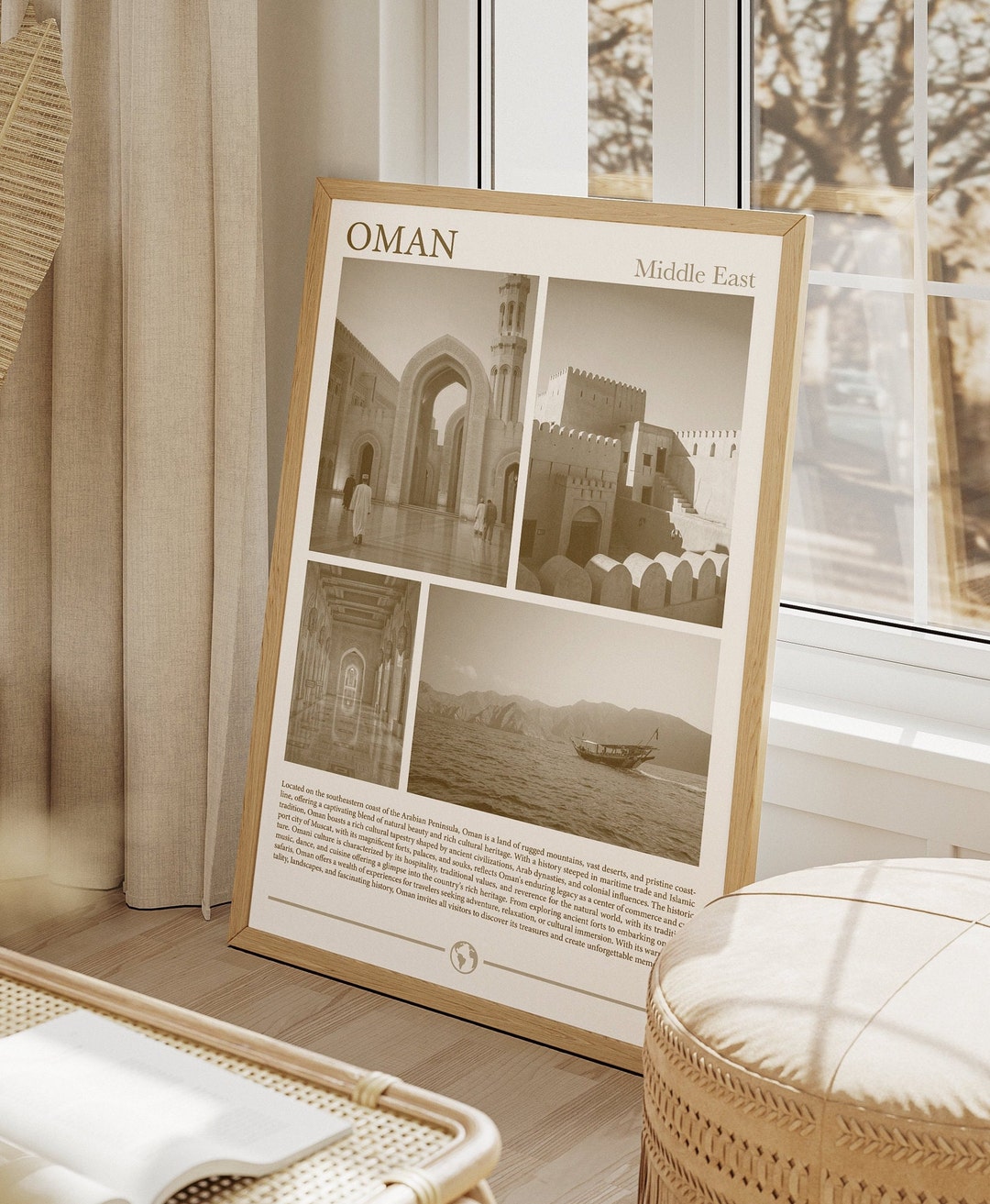 Oman Poster Middle East Muscat Travel Print Travel/voyage Poster ...