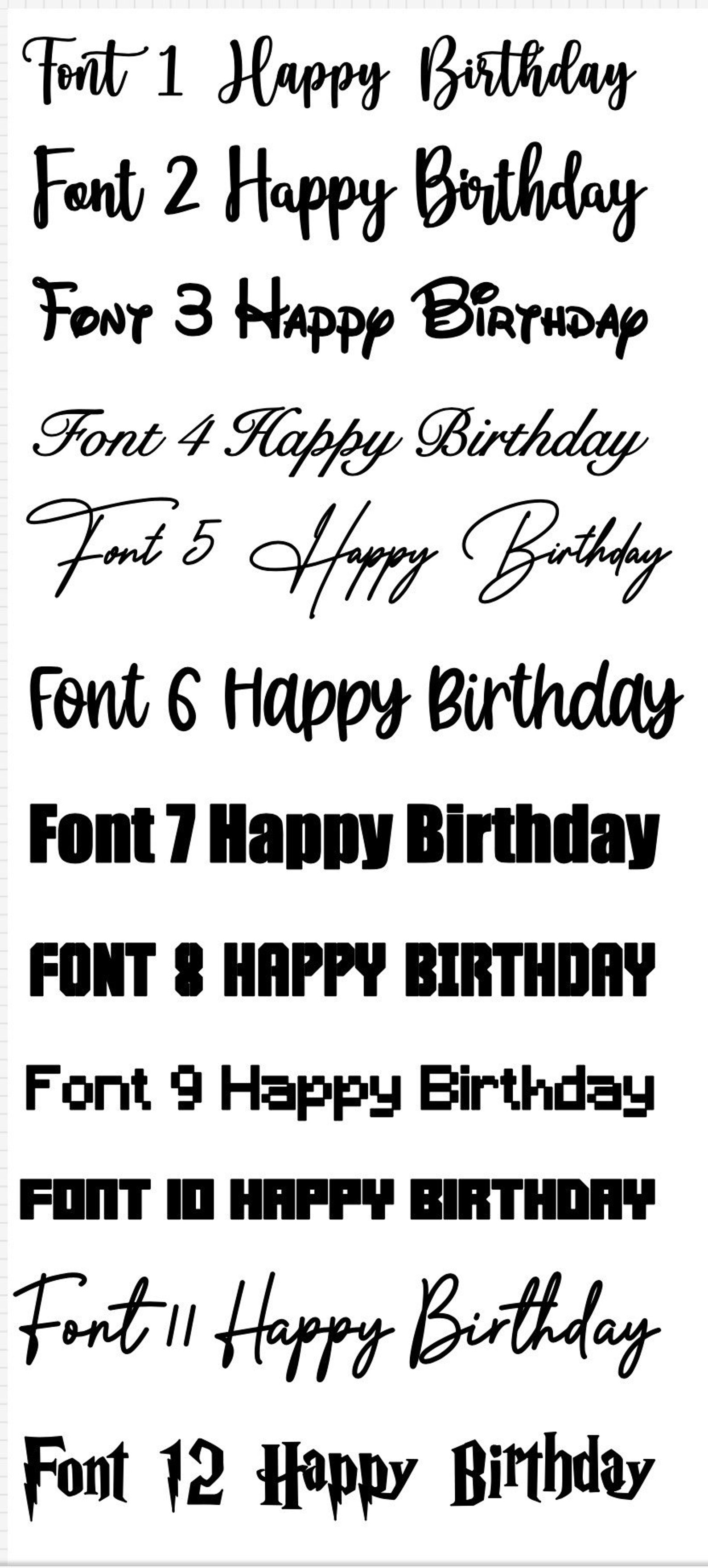 Personalised Birthday Cake Topper Name Acrylic Round Birthday