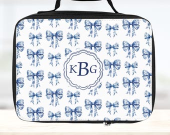 Coquette Lunch Box | Customizable Chenille Patch Bag | Kid Lunch Bag ...