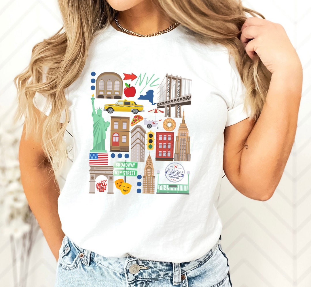 New York Shirt | New York City Gift | NYC Tourist Shirt | NYC Collage ...
