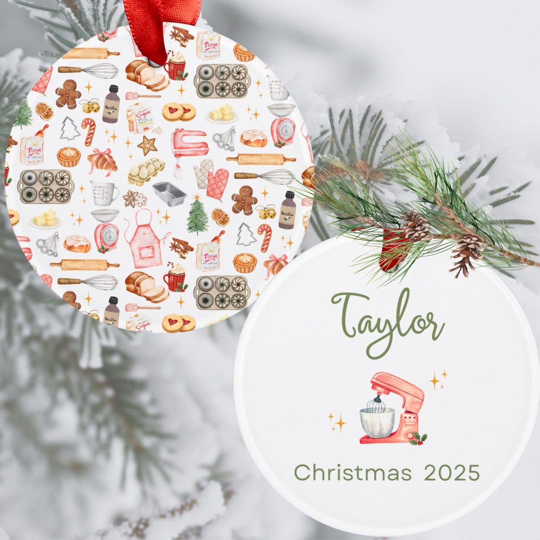 Christmas Baking Ornament Personalized Holiday Baker Gift for Christmas ...