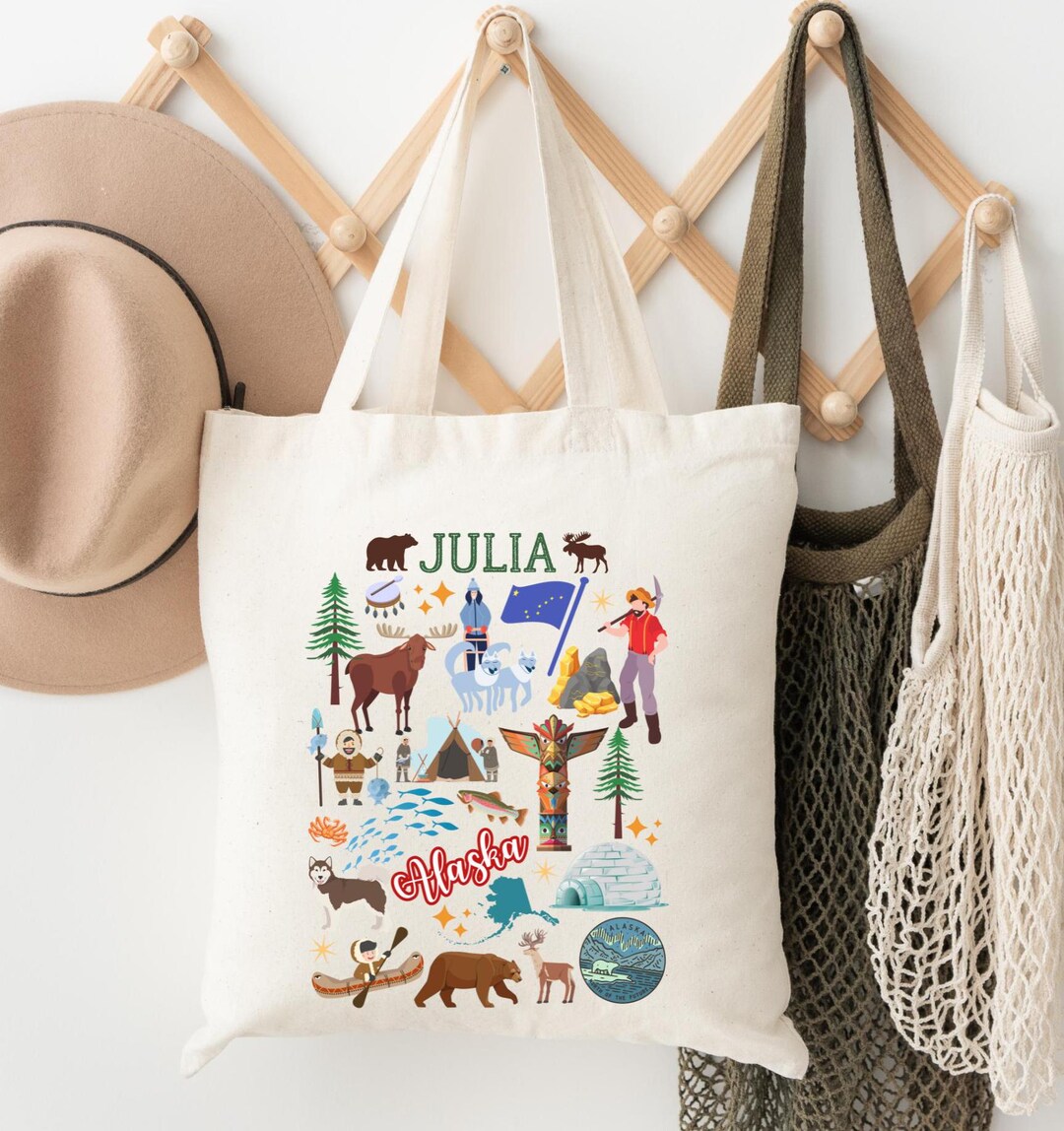 Custom Alaska Tote Bag | Personalized Alaska Tote Bag | Alaska Gift ...