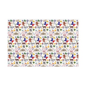 Texas Gift Wrap Paper Texas Theme Wrapping Paper for Texas Gift Texas ...