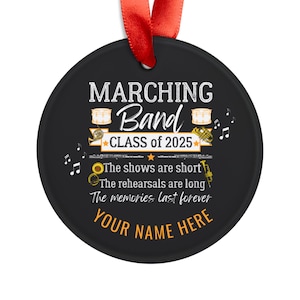 Custom Marching Band Acrylic Ornament With Ribbon | Marching Band ...