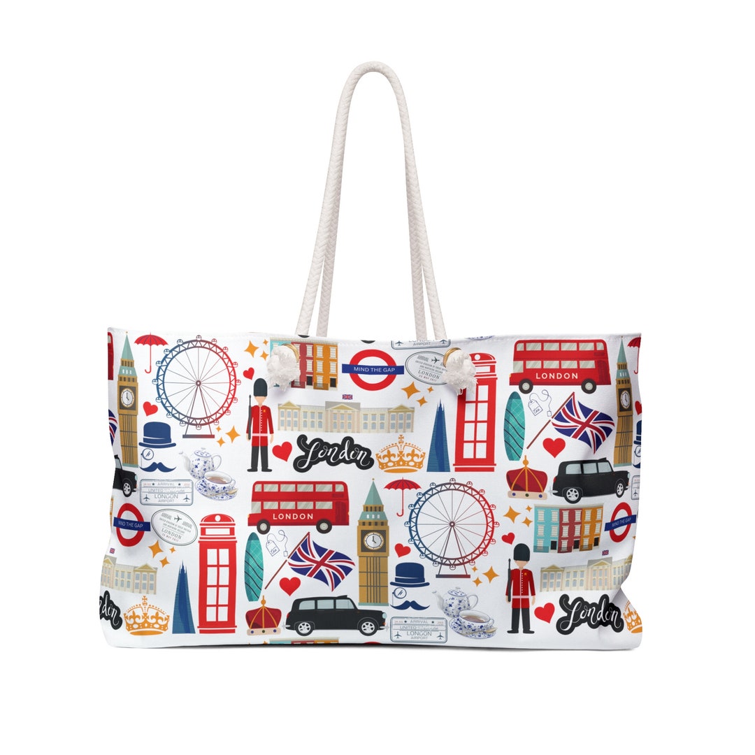 London Weekender Bag | London Tote Bag | London Gift | British Gift ...