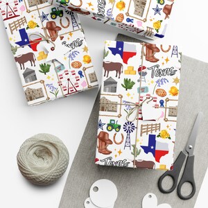 Texas Gift Wrap Paper Texas Theme Wrapping Paper for Texas Gift Texas ...