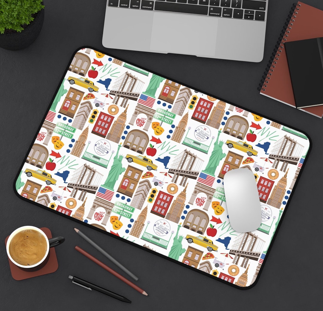 NYC Mousepad | New York City Desk Mat | New York Mat | Big Apple Desk ...