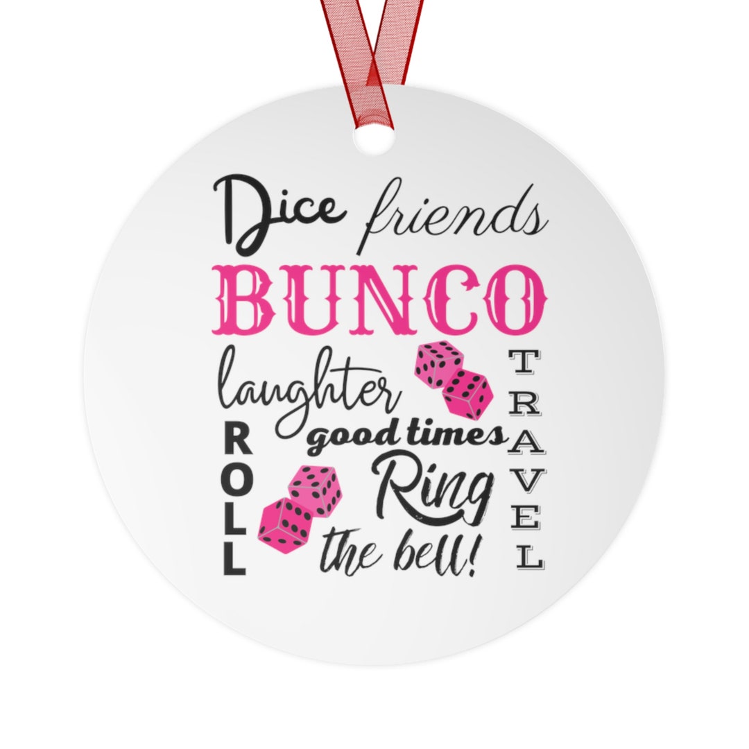 Bunco Christmas Gift Ornament | Bunco Word Cloud Gift | Bunco Christmas ...