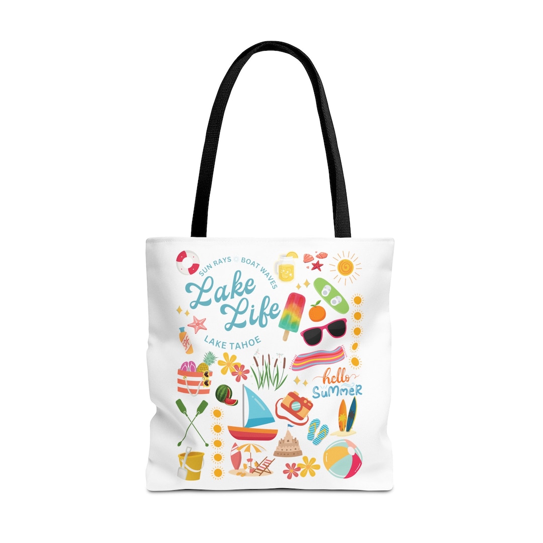 Custom Lake Bag | Lake Tote Bag | Custom Lake Gift | Farmers Market ...