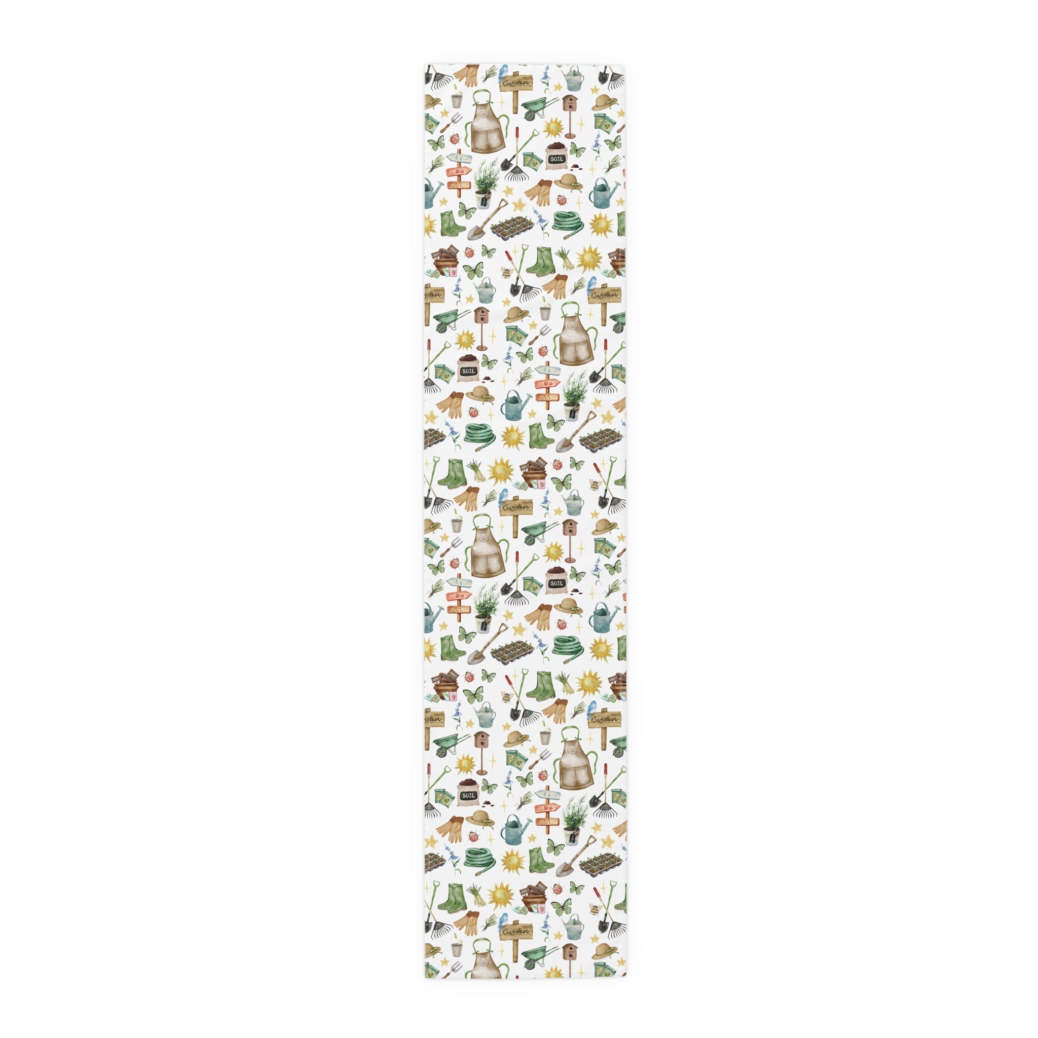 Gardening Table Runner Garden Theme Table Runner 2 Sizes Cotton or ...
