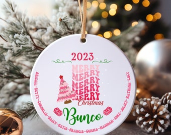 Bunco Christmas Gift Ornament Bunco Word Cloud Gift Bunco Christmas ...