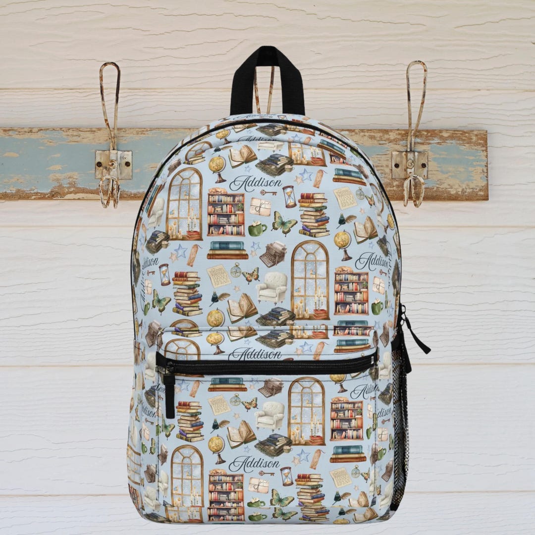 Book Lover Backpack Back to School Book Bag Personalized Bookworm Back ...
